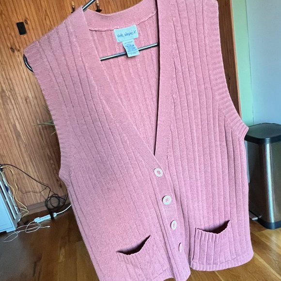 Vicki Wayne | Tops | Vintage Pink Woven Vicky Wayne Vest | Poshmark
